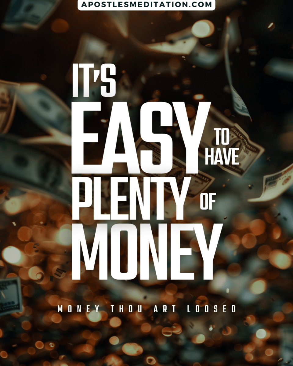 It’s Easy To Have Plenty of Money – Apostle's Daily Meditations