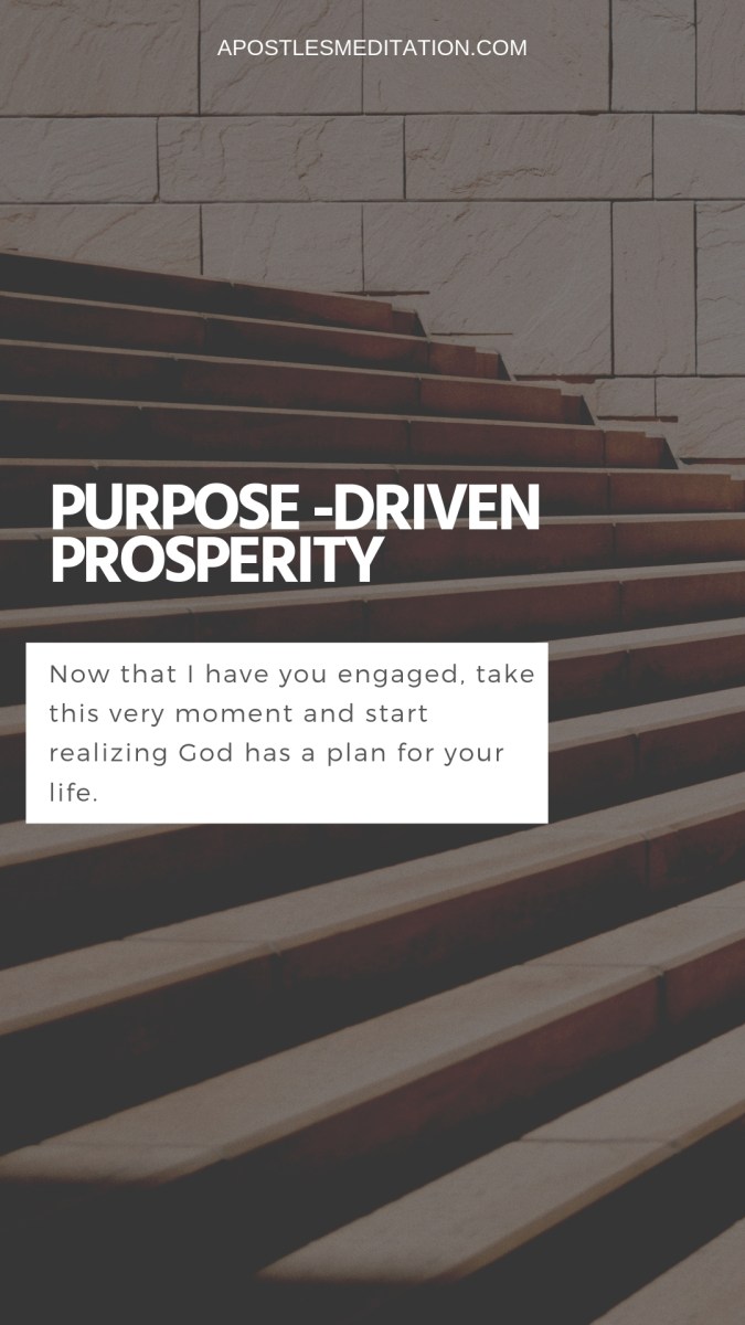 Purpose-Driven Prosperity – Apostle's Daily Meditations